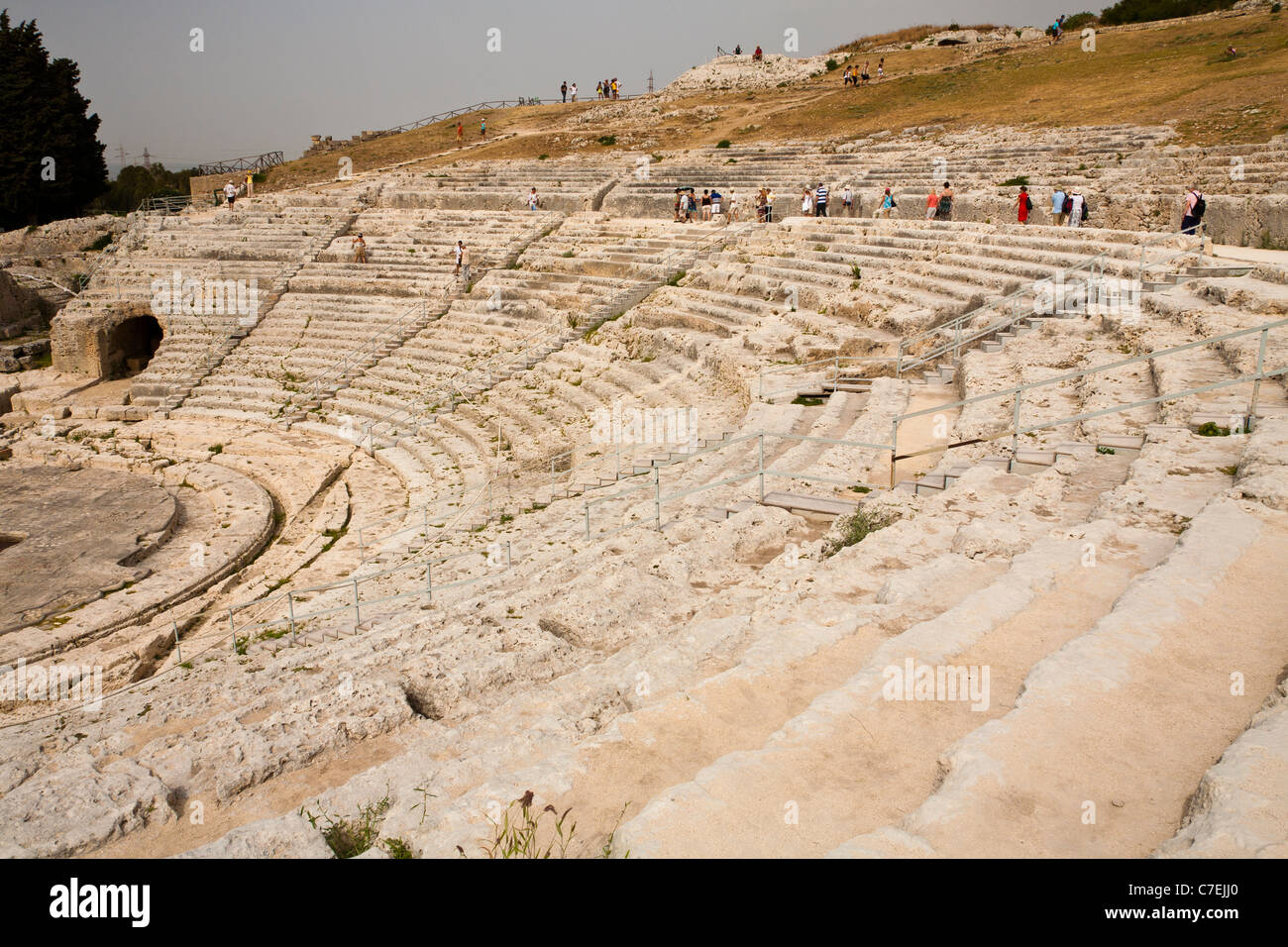 Greek Amphitheatre, Neapolis Archaeological Park, Syracuse, Sicily ...