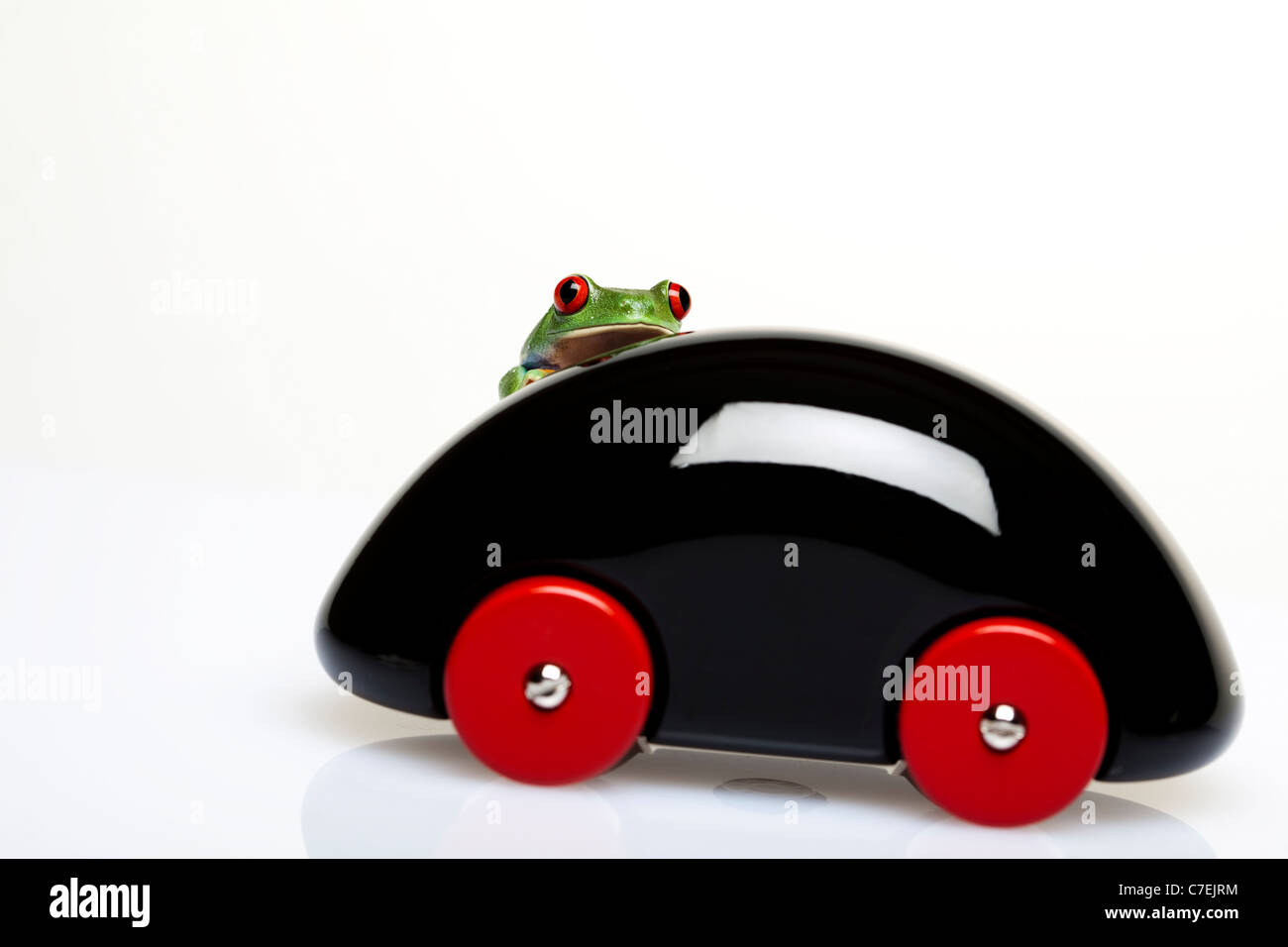 Frog and car Stock Photo - Alamy