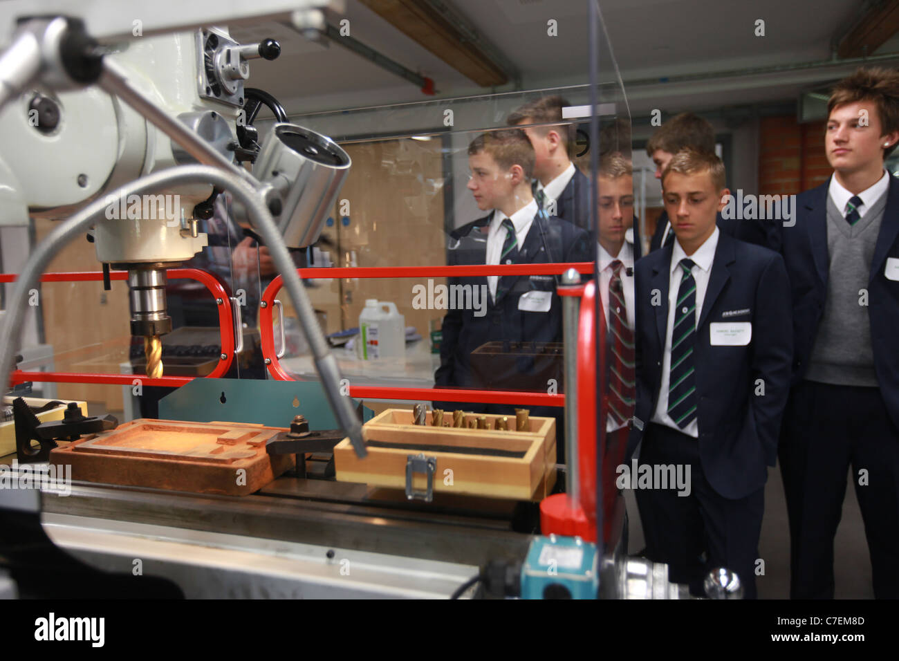 The New JCB Academy in Rocester which opened 2/9/2010. Pupils shown ...