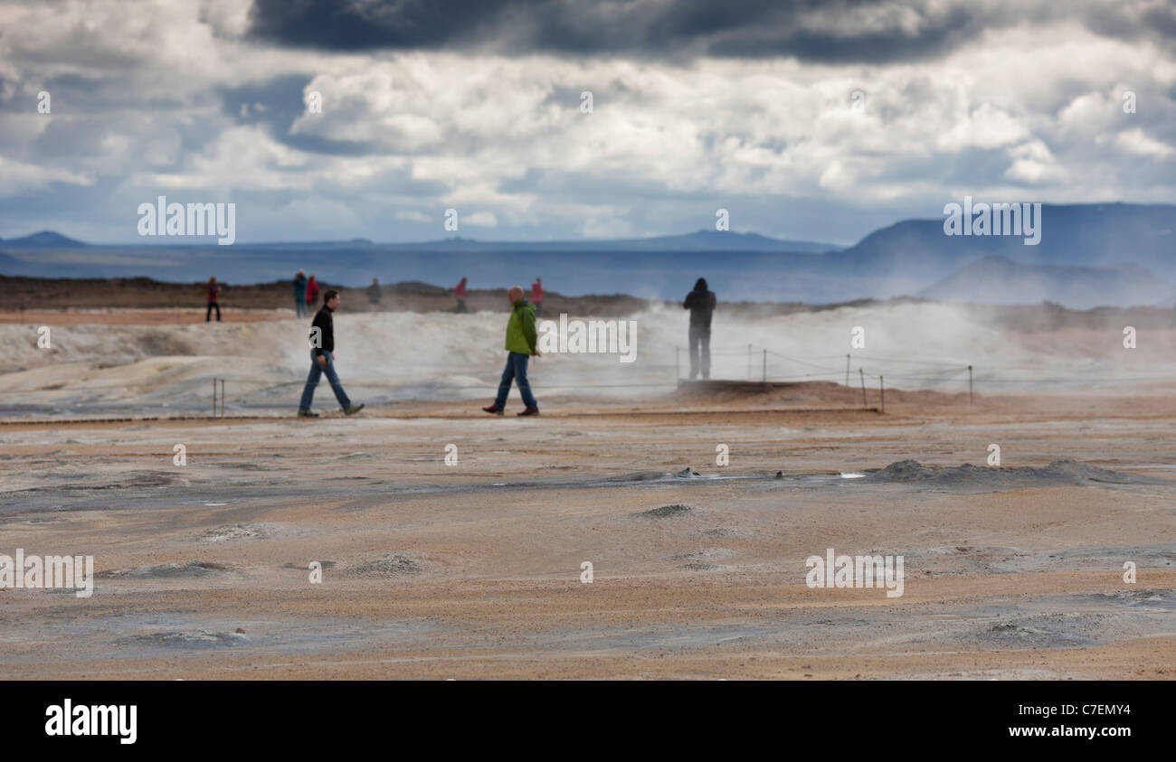 Geothermal area at Namaskard, north east of Iceland Stock Photo - Alamy
