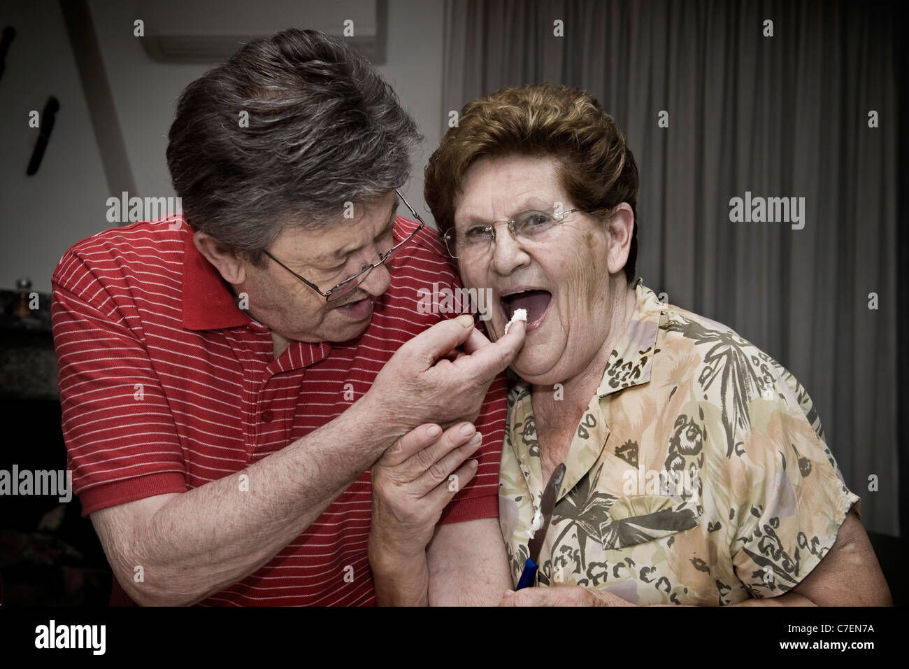 Anna and Mario, 50 th wedding anniversary, Cuggiono, Italy Stock Photo ...