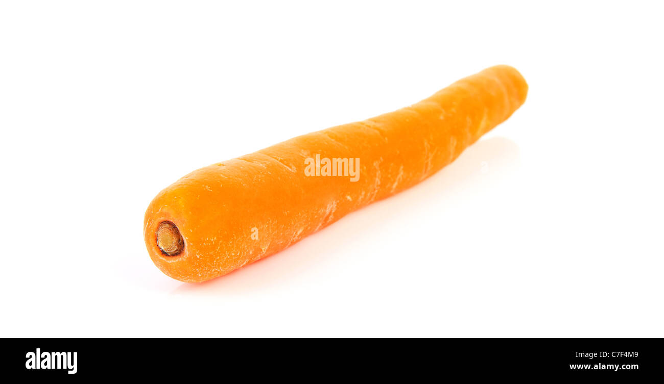 one fresh carrot isolated on white background Stock Photo - Alamy