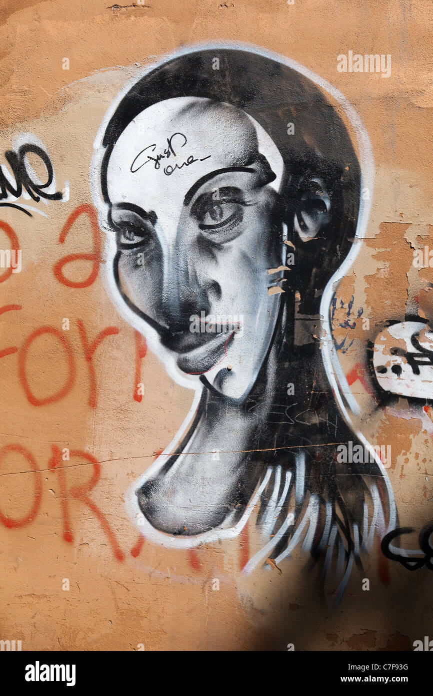 Graffiti caricature, Pisa Stock Photo - Alamy