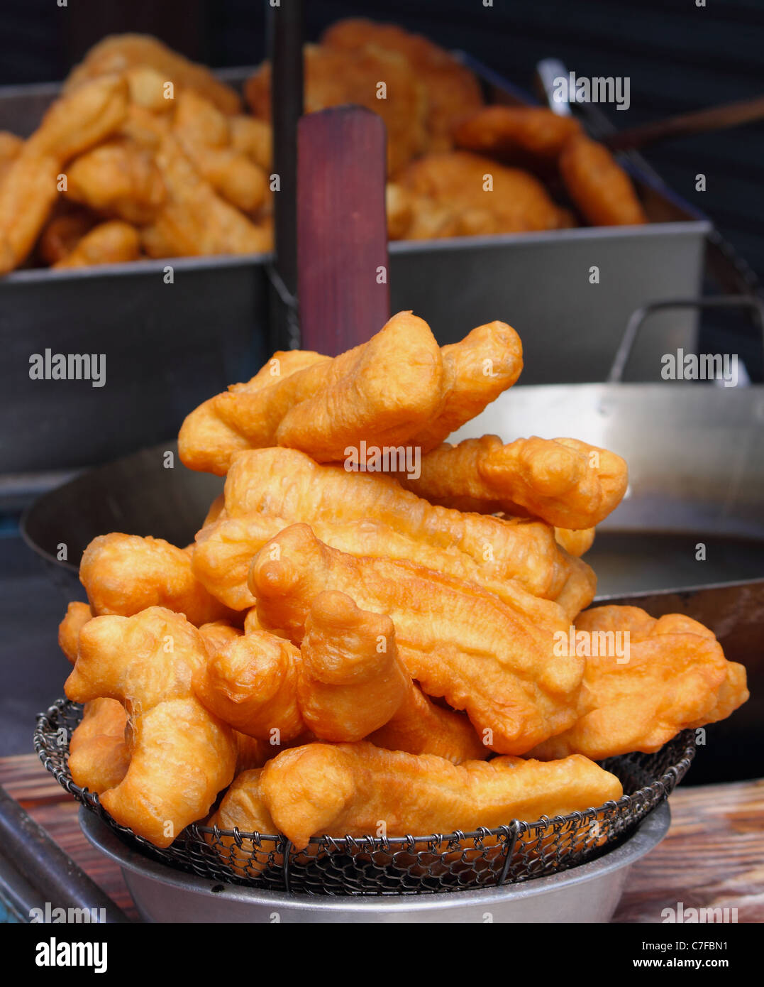 Fried flour stick is typical Thai-Chinese food in Thailand ,Usually ...