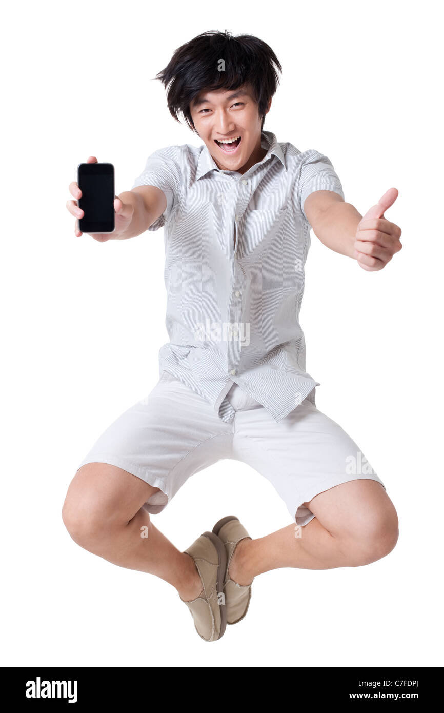 Mobile phone in air Cut Out Stock Images & Pictures - Alamy