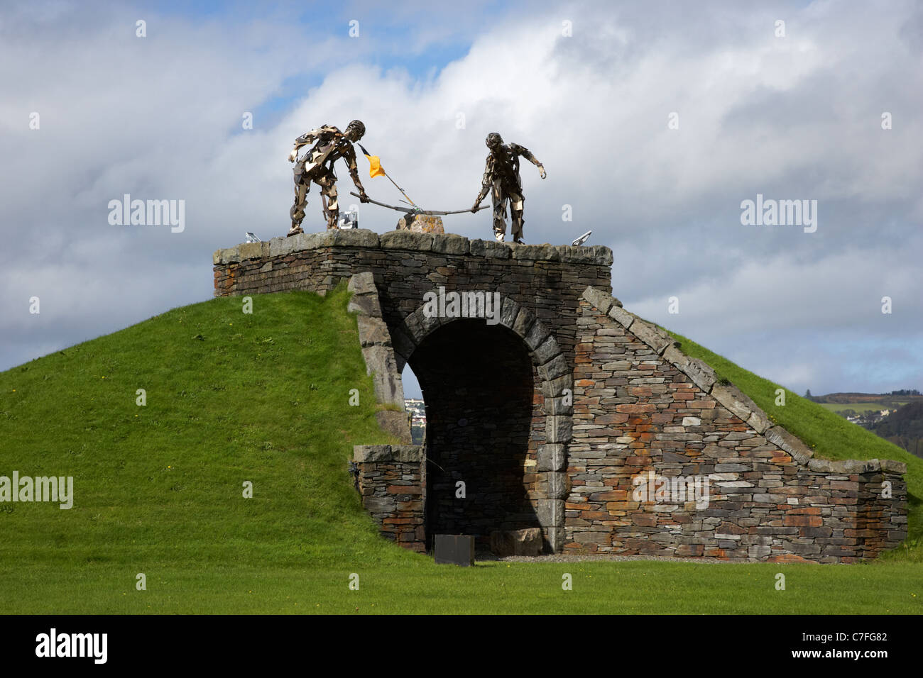 the workers monument on the dry arch roundabout in letterkenny county ...