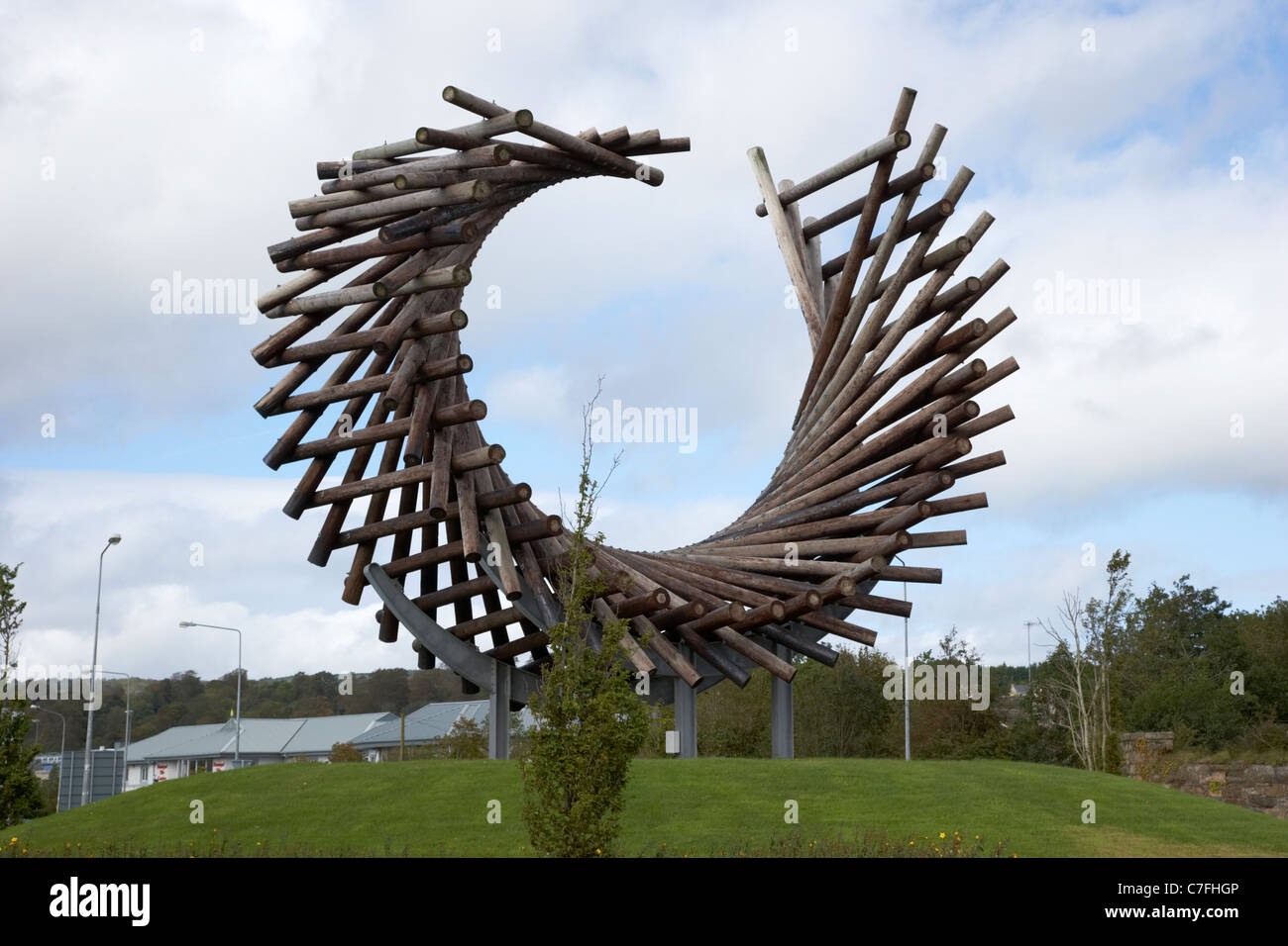 the polestar monument on the port bridge roundabout in letterkenny ...