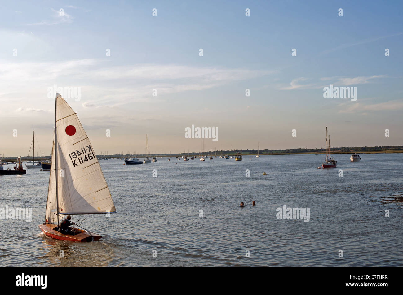 Sail boat, river Deben, Suffolk, UK Stock Photo - Alamy