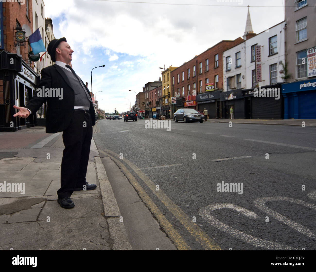 Bloomsday June 16th 2008 Dublin Actor Paul O Hanrahan performs the ...