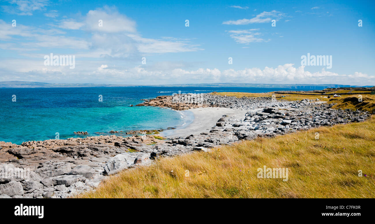 Small beach on Inisheer Island in summer, Ireland Stock Photo - Alamy