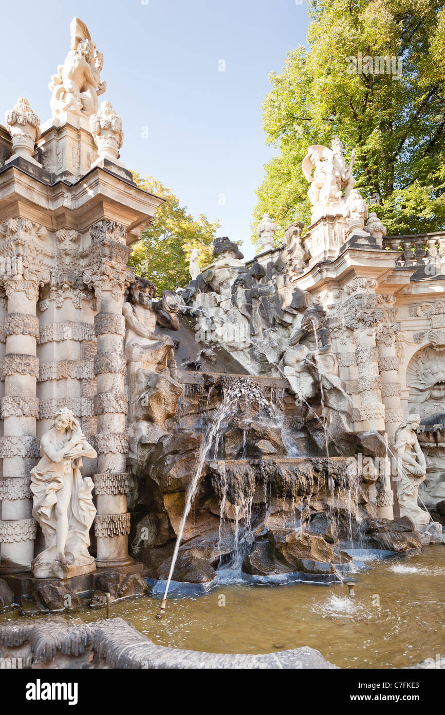 Nymph bath (Nymphenbad) fountains at the Zwinger palace - Dresden ...