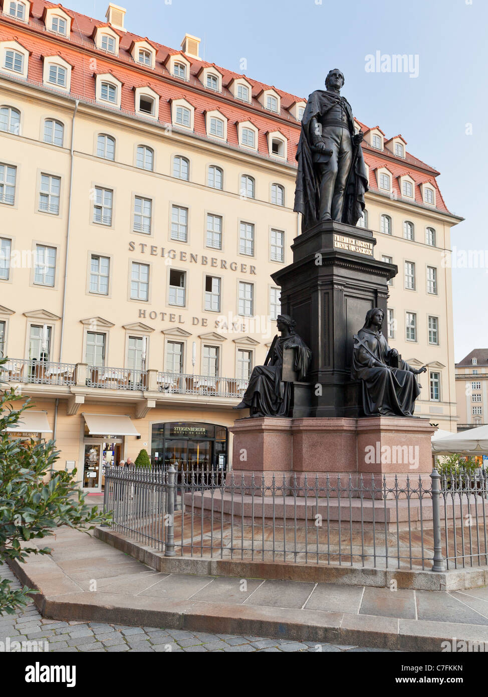 Friedrich August II. monument at the Neumarkt in front of the ...