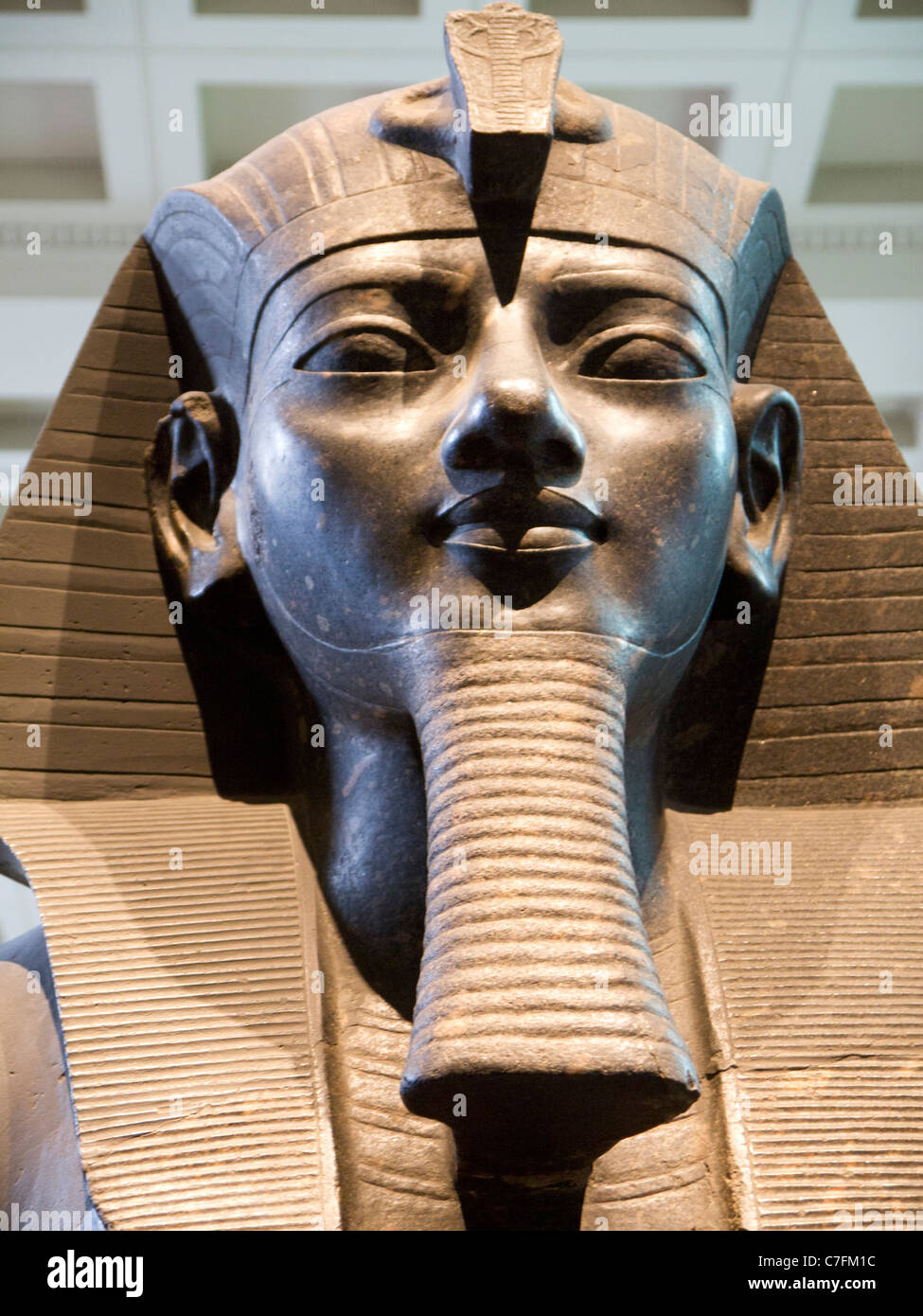 Statue of Egyptian Pharaoh in the British Museum in London England ...