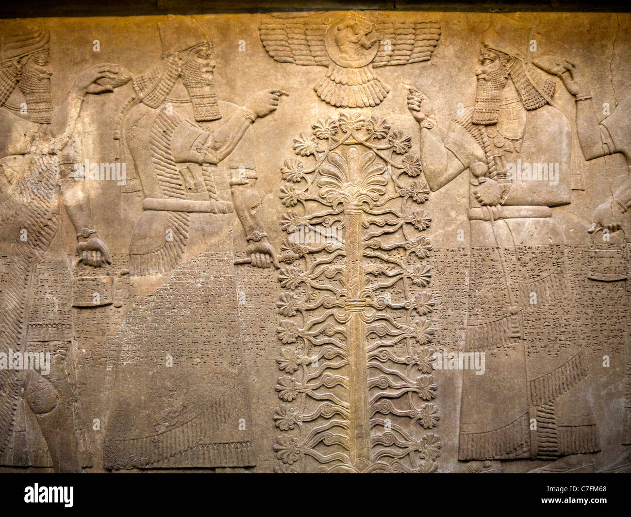 Assyrian Panel in the British Museum in London England Stock Photo - Alamy