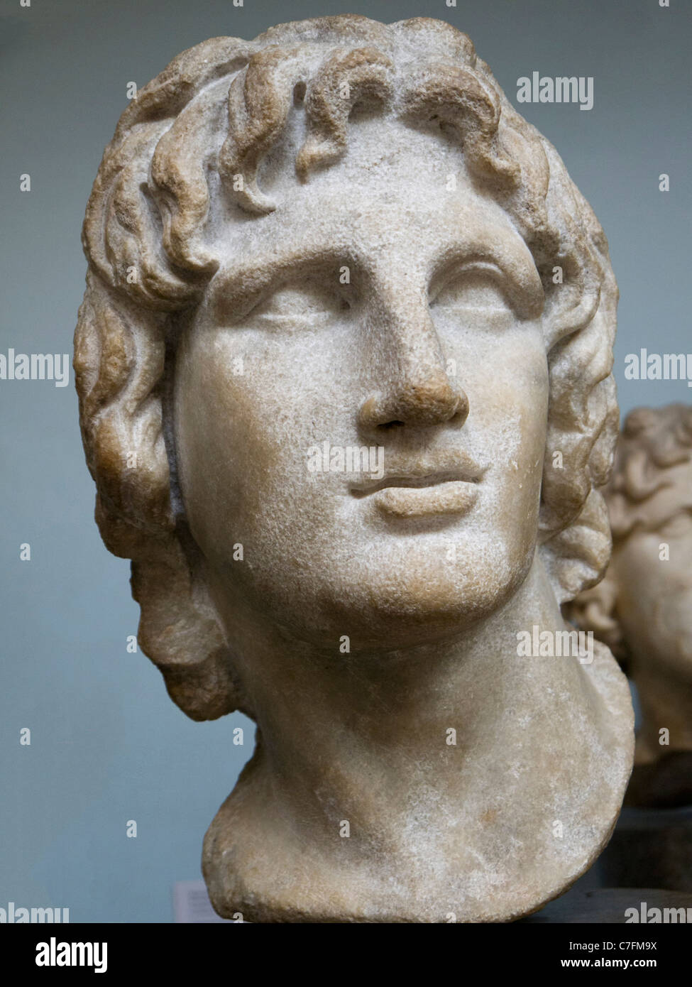 Greek head of Apollo in the British Museum in London England Stock ...