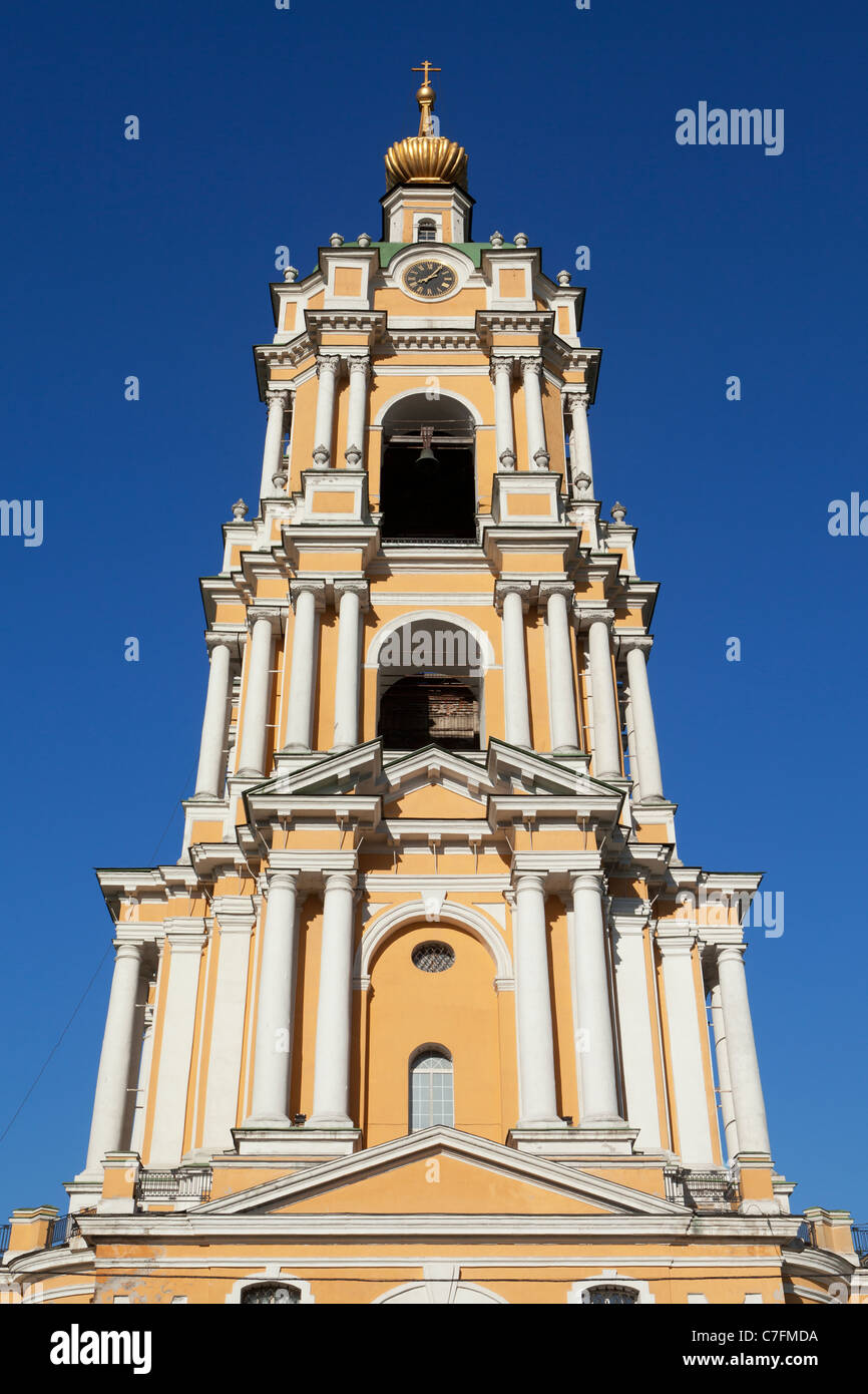 The bell tower of the 14th century Novospassky Monastery in Moscow ...
