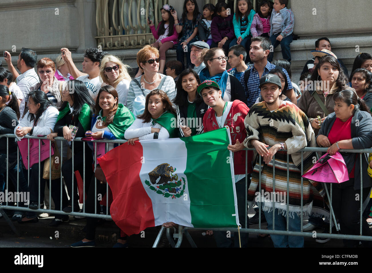 Mexican-Americans gather on Madison Avenue in New York for the annual ...