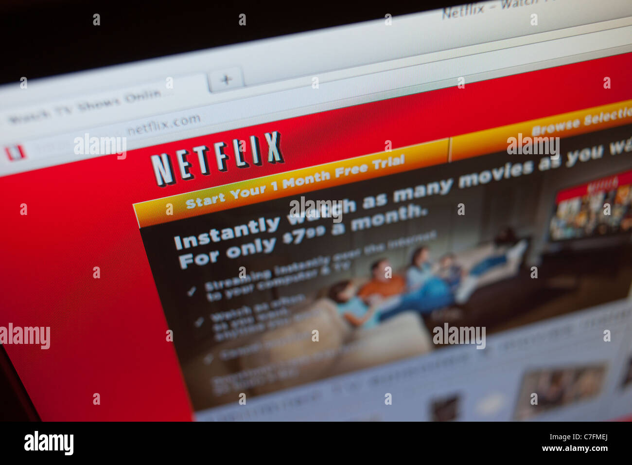 The e-commerce website of rental service Netflix Stock Photo - Alamy