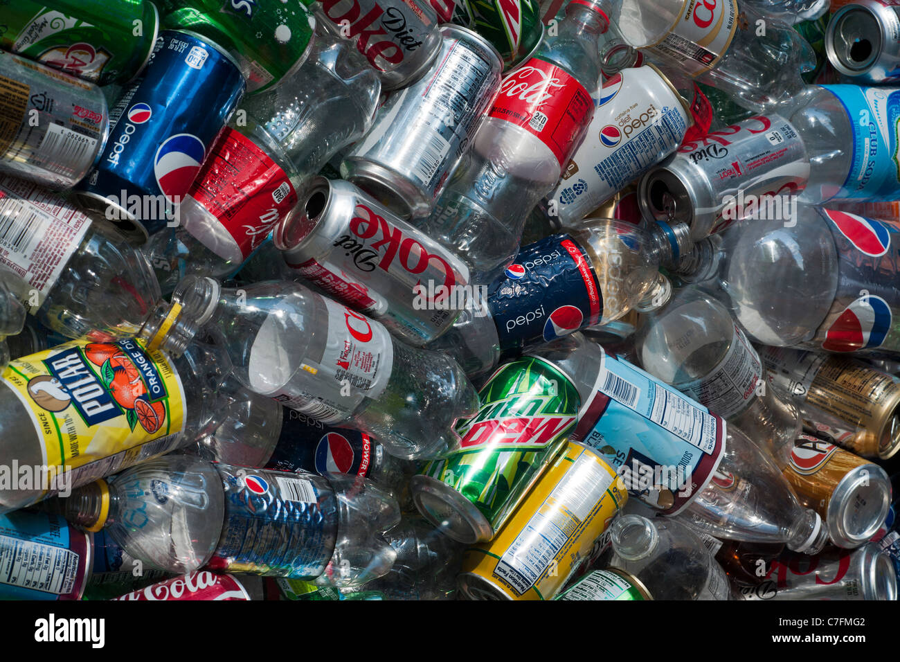 Discarded beverage containers awaiting sorting and recycling are seen ... Discarded beverage containers awaiting sorting and recycling are seen ...