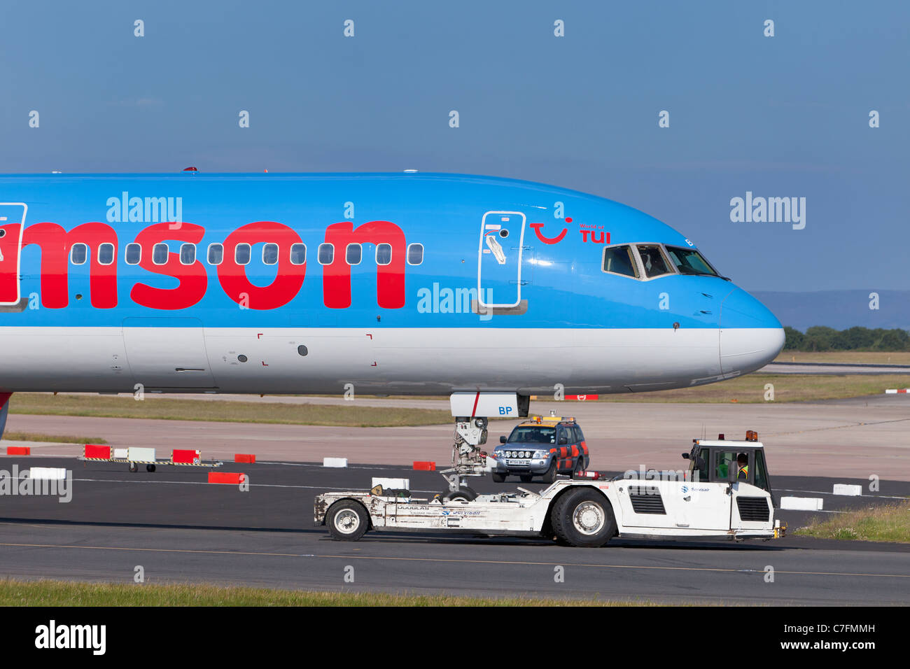 A Thomson fly.com airplane, England Stock Photo - Alamy