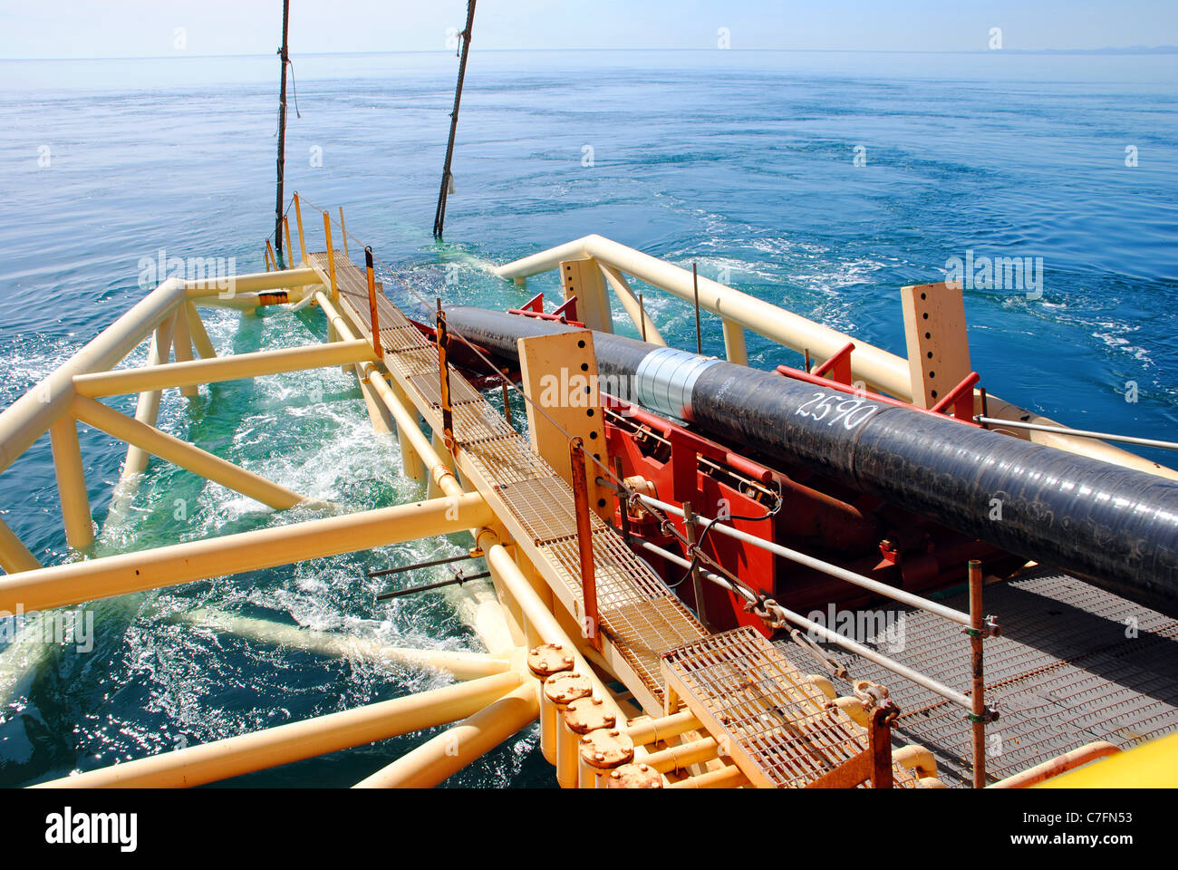 Laying of gas lines with a specialized vessel Stock Photo - Alamy