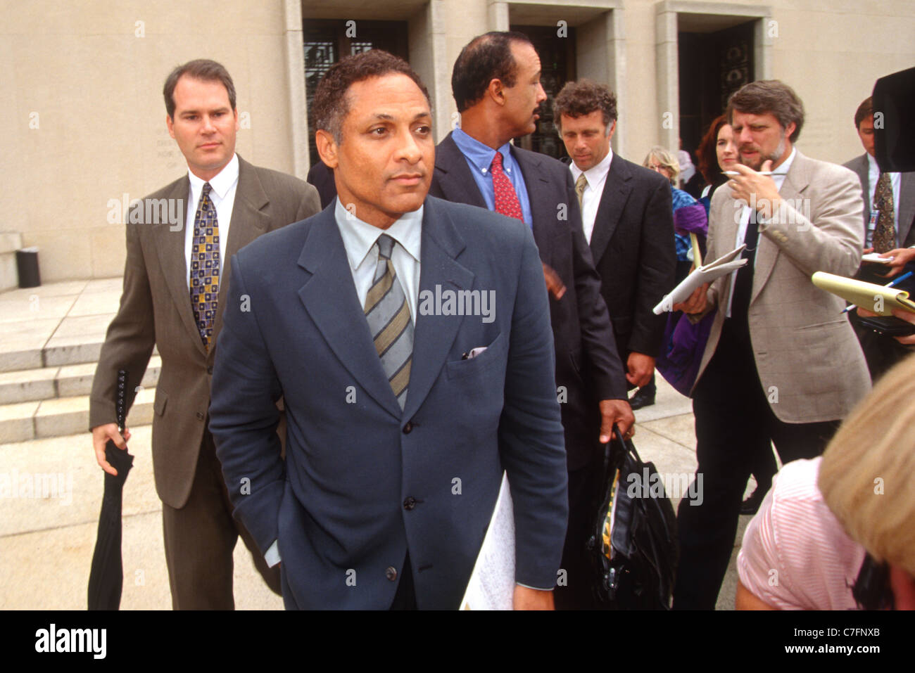 Mike Espy, former agricultural secretary leaves the Federal Courthouse after his arraignment in ...