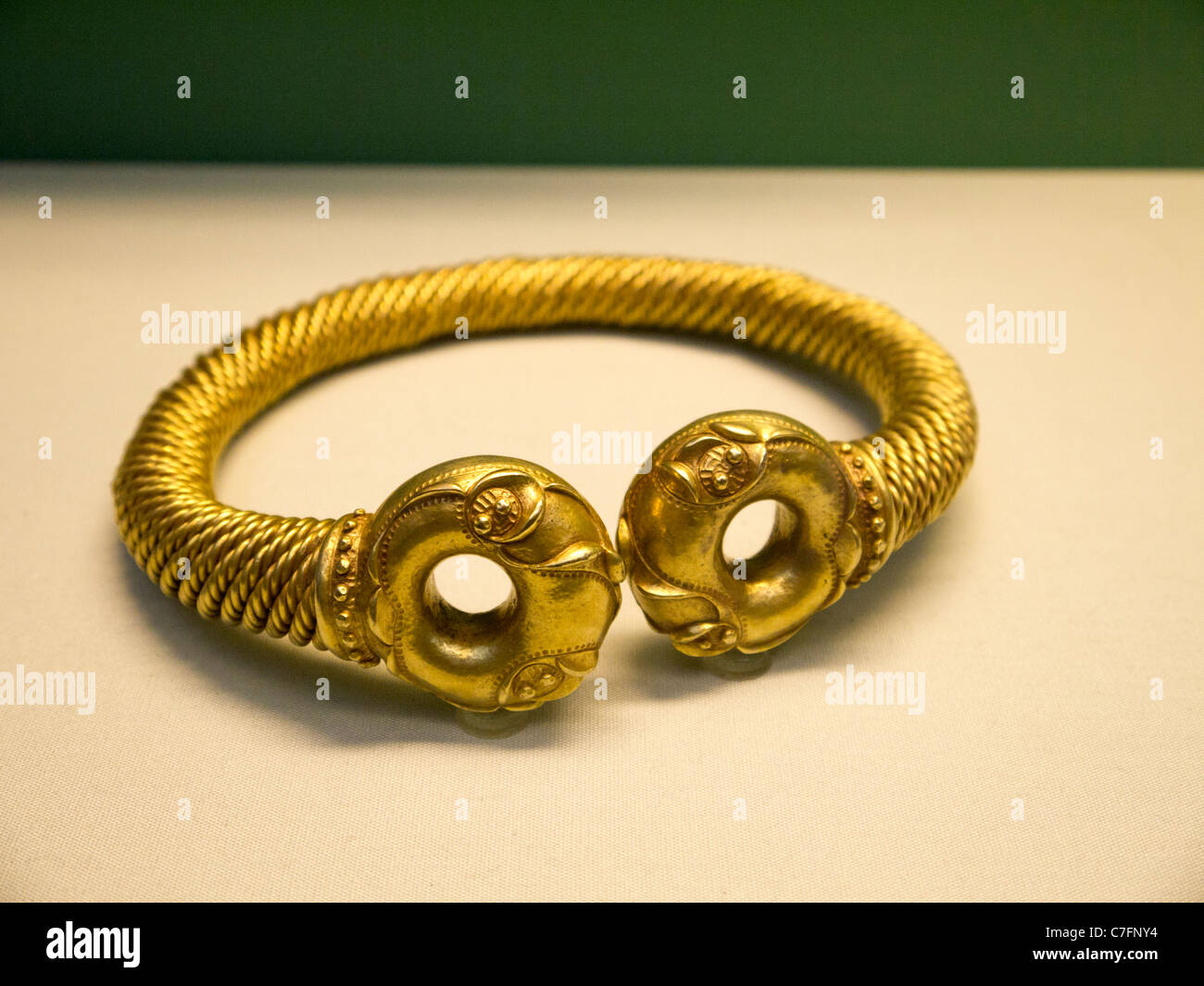 Gold Saxon Torc in the British Museum in London England Stock Photo - Alamy