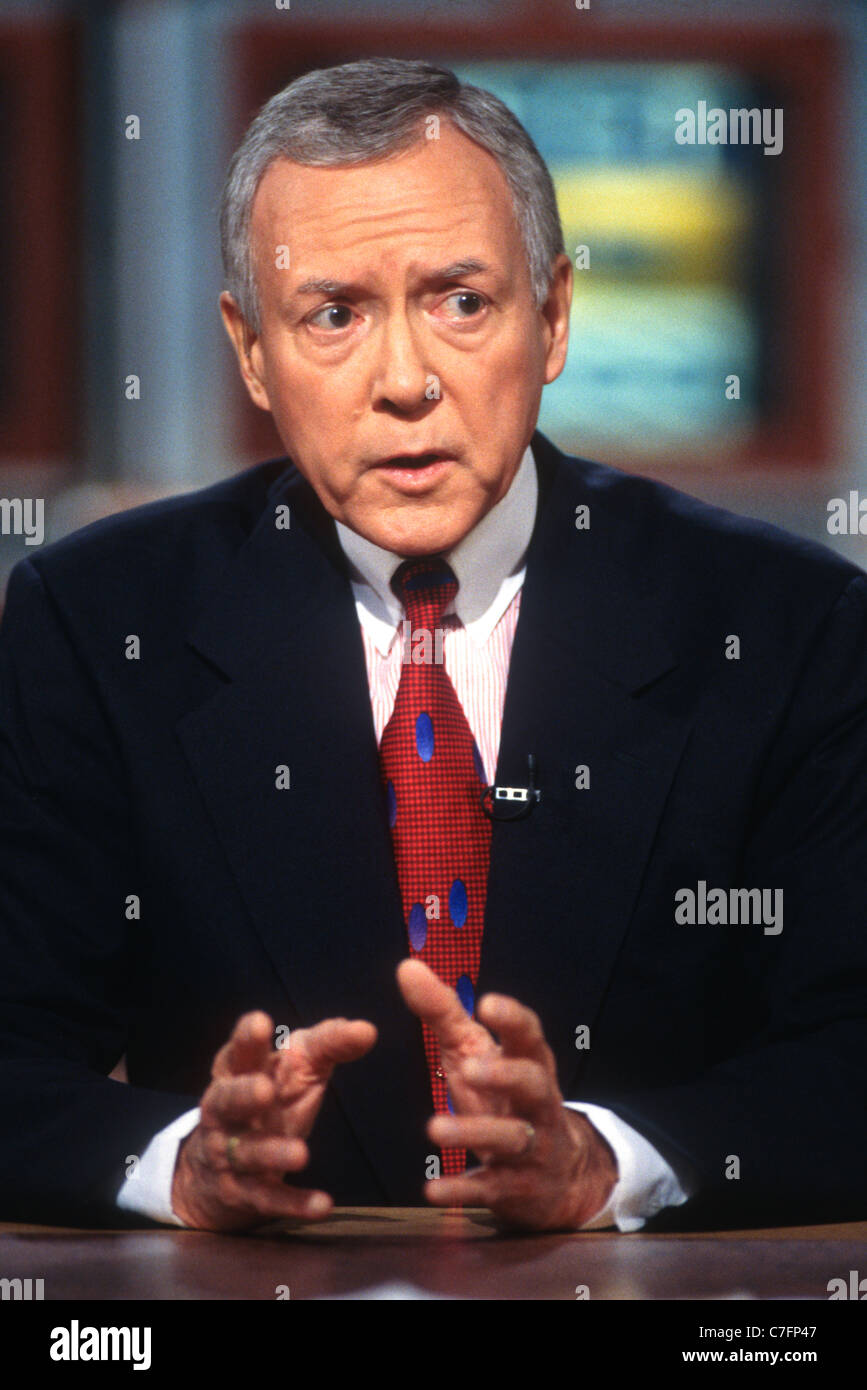 Senator Orrin Hatch on "Meet The Press" in Washington, DC Stock Photo ...