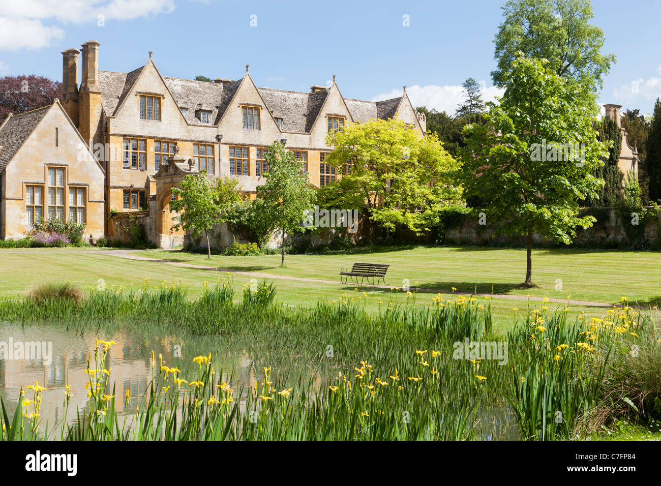 Stanway House in the Cotswold village of Stanway, Gloucestershire UK ...