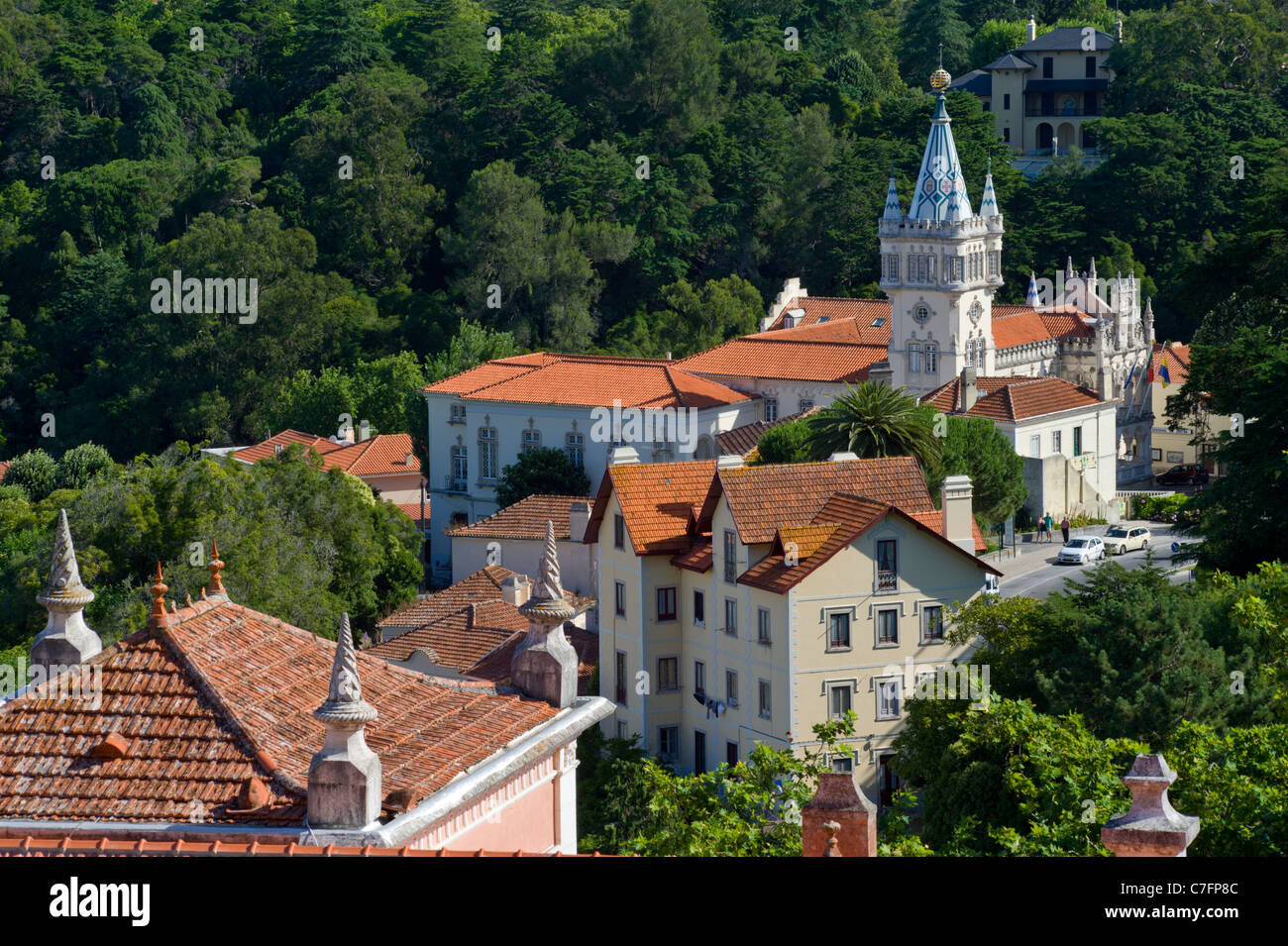 Portugal, the distrito de Lisboa, Sintra, the town hall building Stock ...