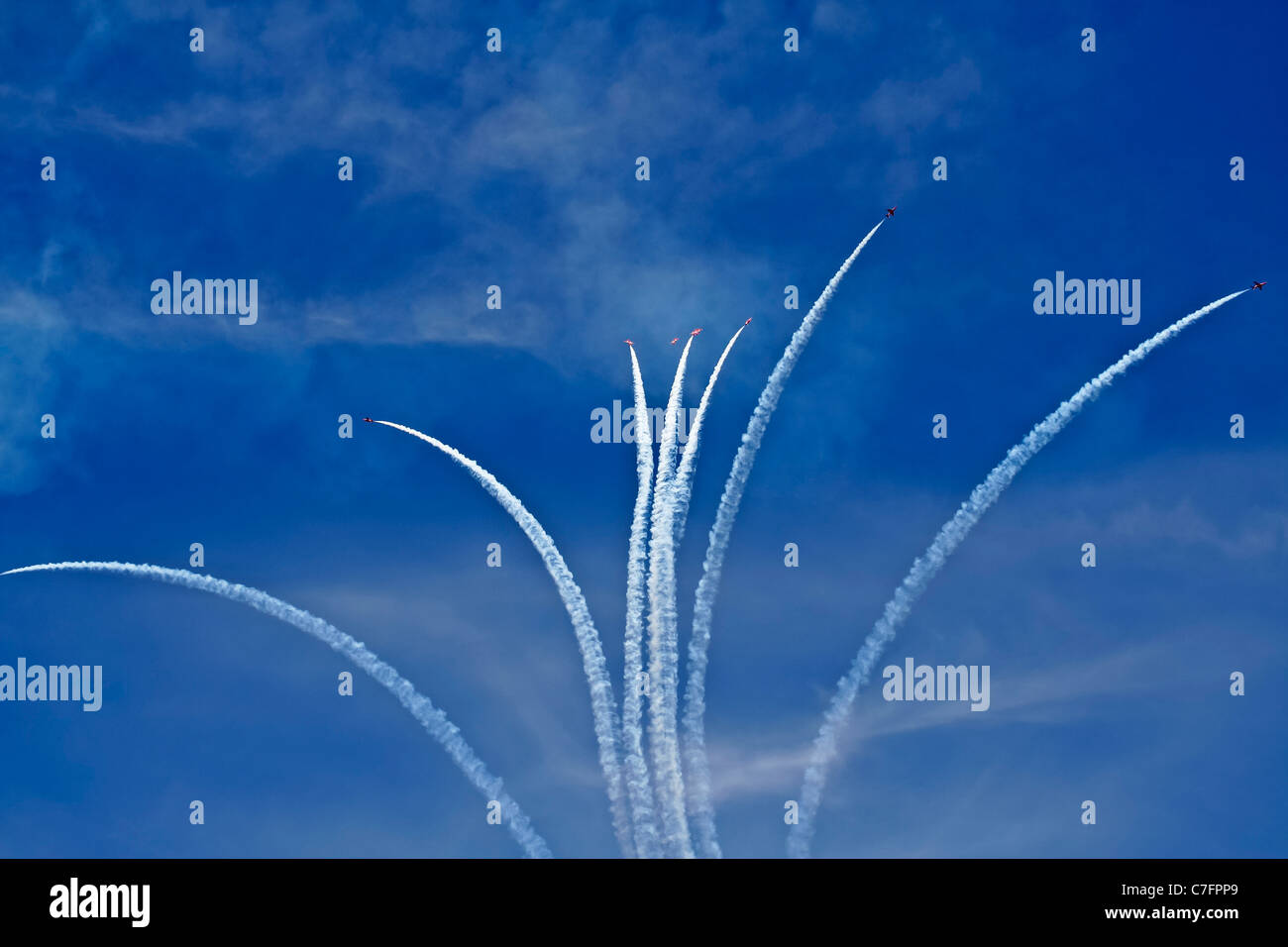 Red Arrows display Royal International Air Tattoo Event Stock Photo - Alamy