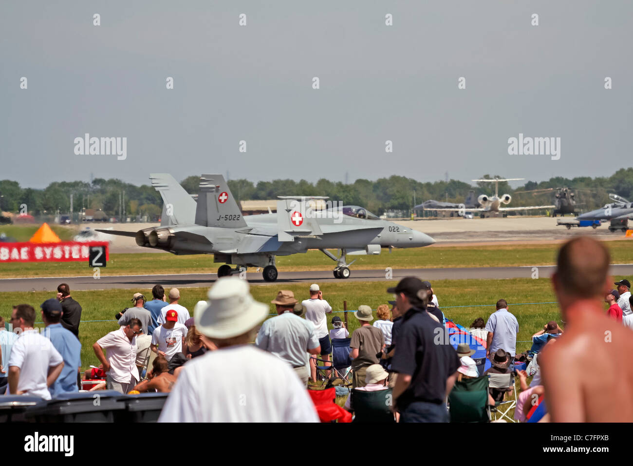 Swiss Airforce F-18 Hornet Fighter Bomber at Royal International Air ...
