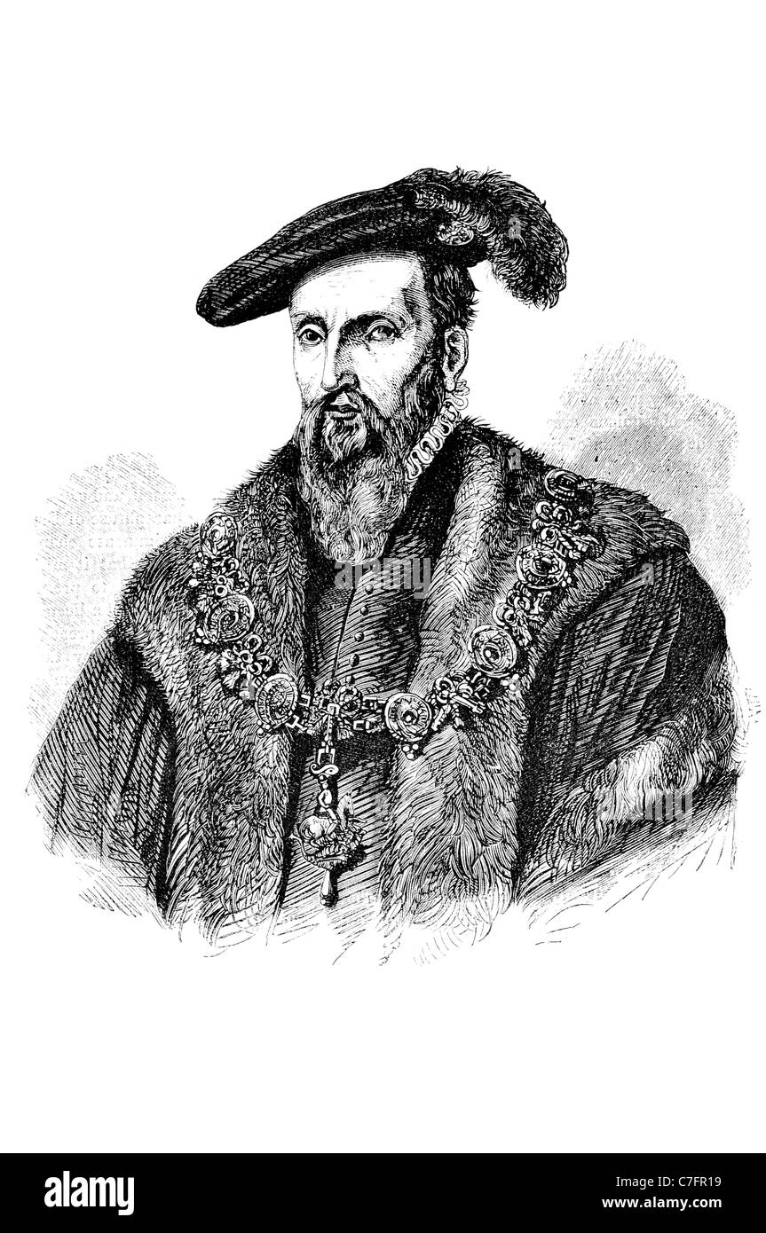 Portrait Edward Seymour 1st Duke Somerset Earl Hertford Viscount ...