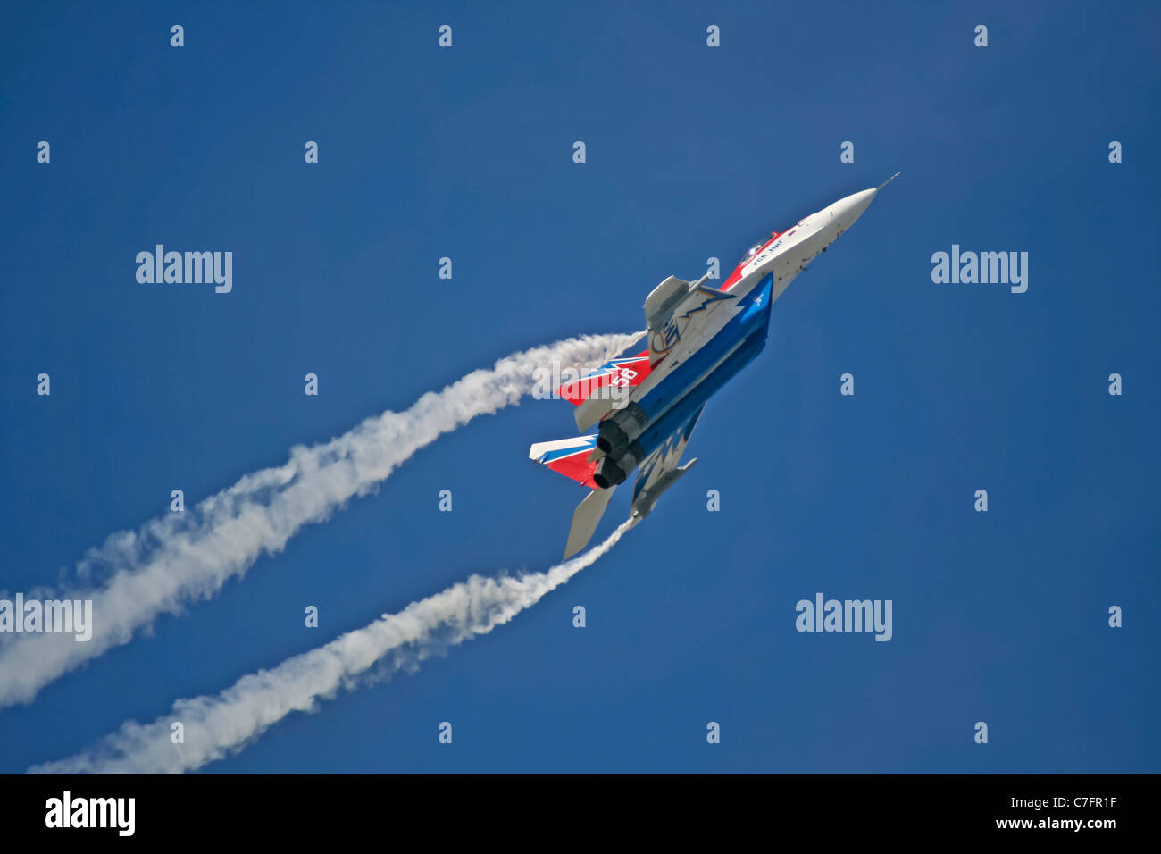 The Mig 29 OVT, a Russian-built multirole fighter jet, performed ...