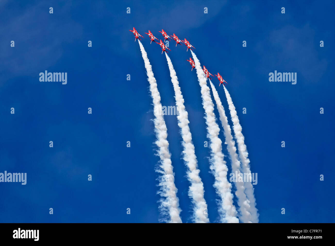 The Red Arrows performed an aerobatic display at the Royal ...
