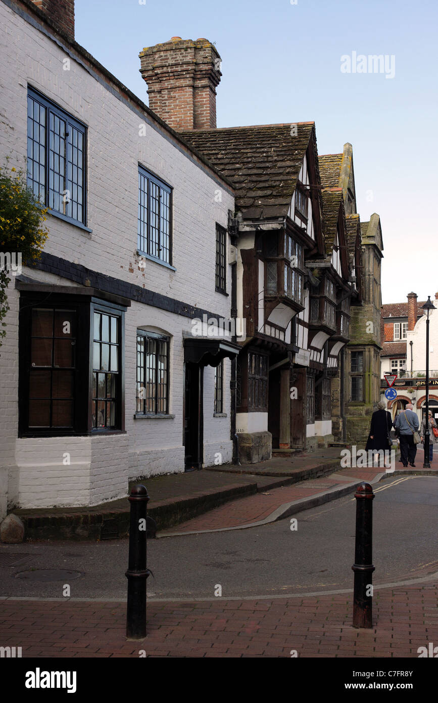 Tudor architecture in High St, East Grinstead. The longest run of tudor ...