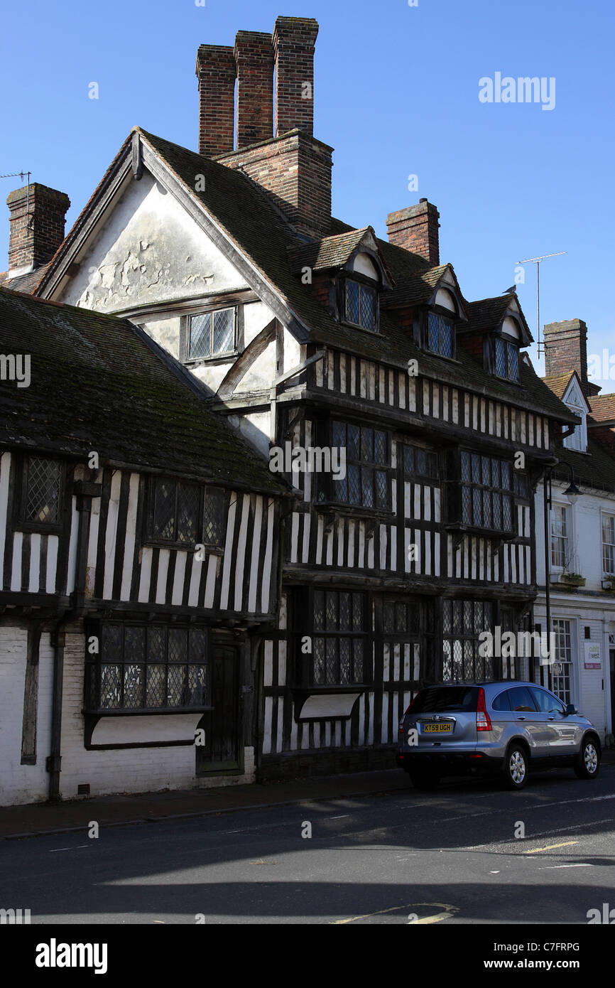 Tudor architecture in High St, East Grinstead. The longest run of tudor ...