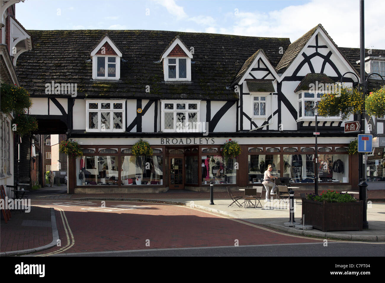 Tudor architecture in High St, East Grinstead. The longest run of tudor ...