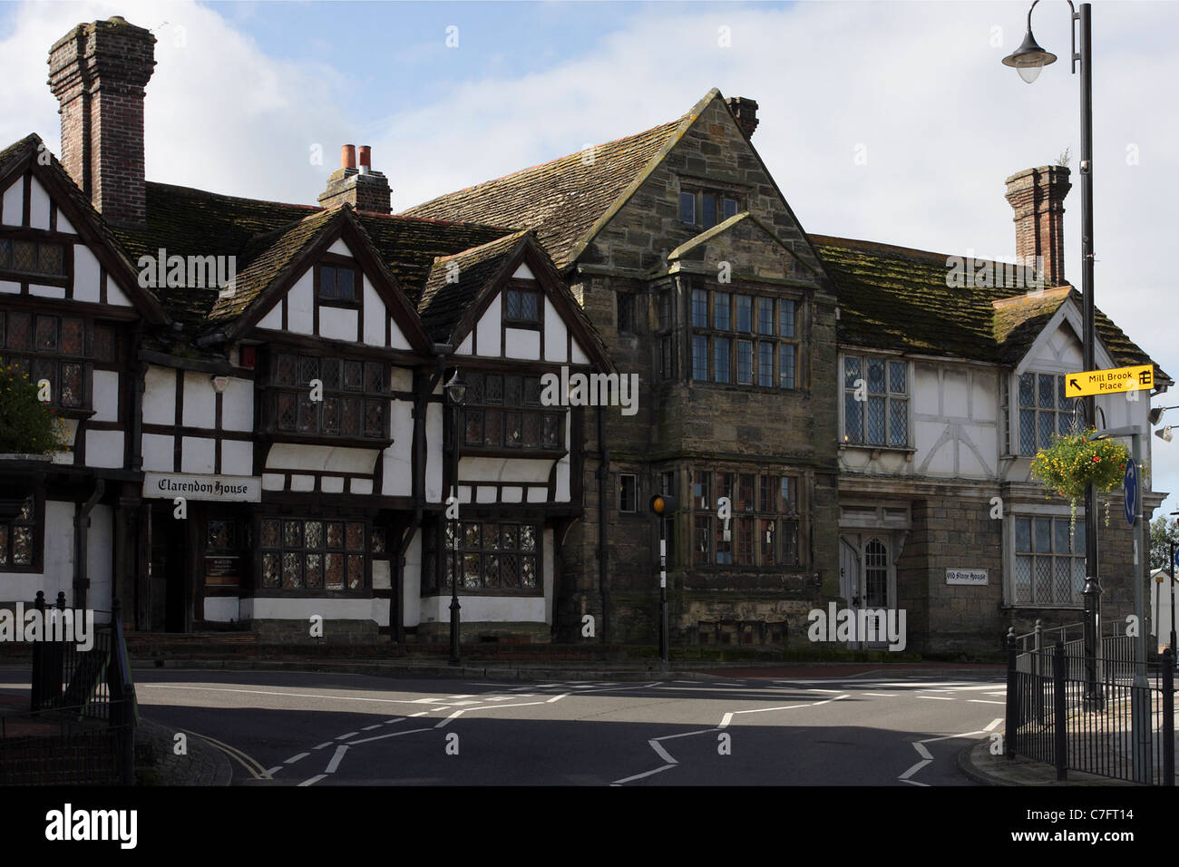 Tudor architecture in High St, East Grinstead. The longest run of tudor ...