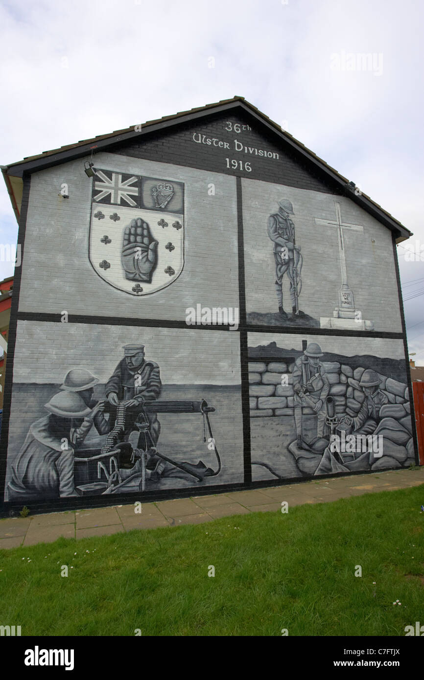 36th ulster division 1916 loyalist wall mural painting newtownabbey ...
