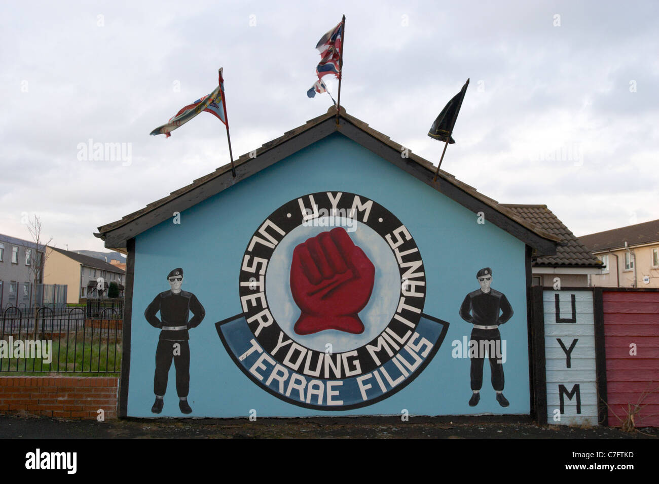 uym ulster young militants loyalist wall mural painting west belfast ...