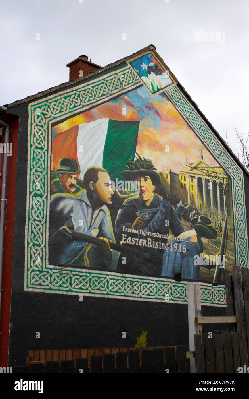 easter rising 1916 republican wall mural painting andersonstown west ...