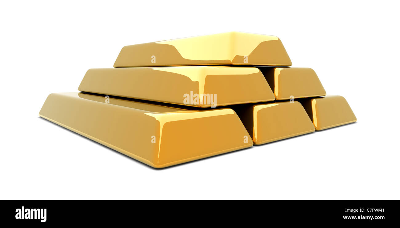 Solid gold bars background Cut Out Stock Images & Pictures - Alamy