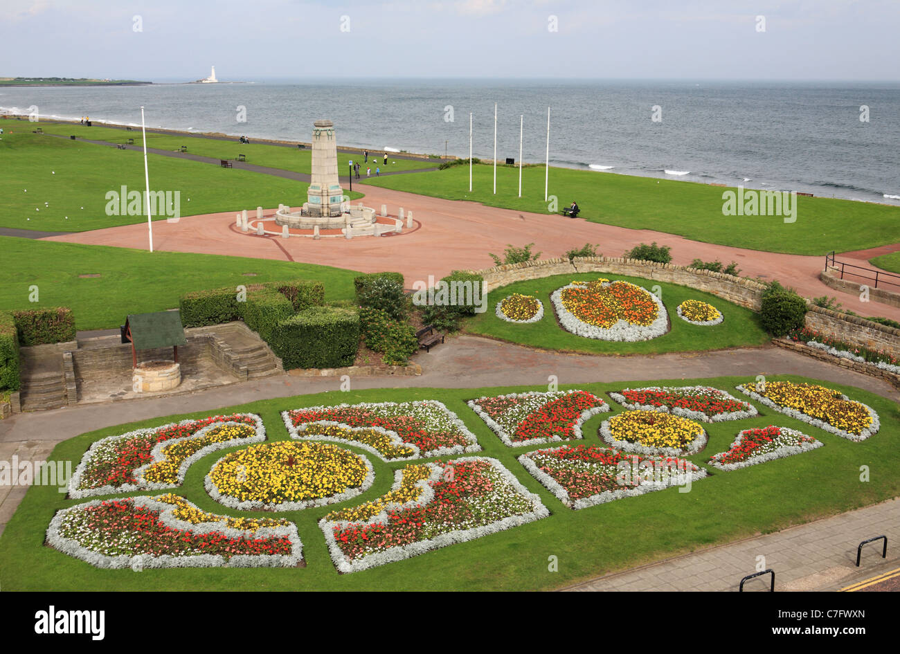View from the top of the Spanish City Whitley Bay, North East England ...