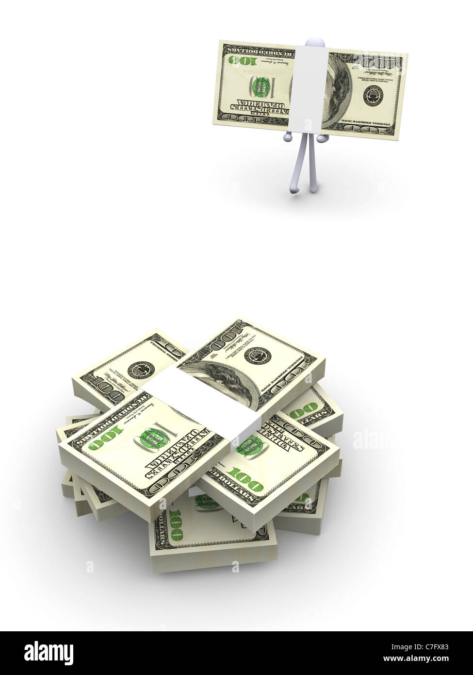 Pick up your cash Stock Photo - Alamy