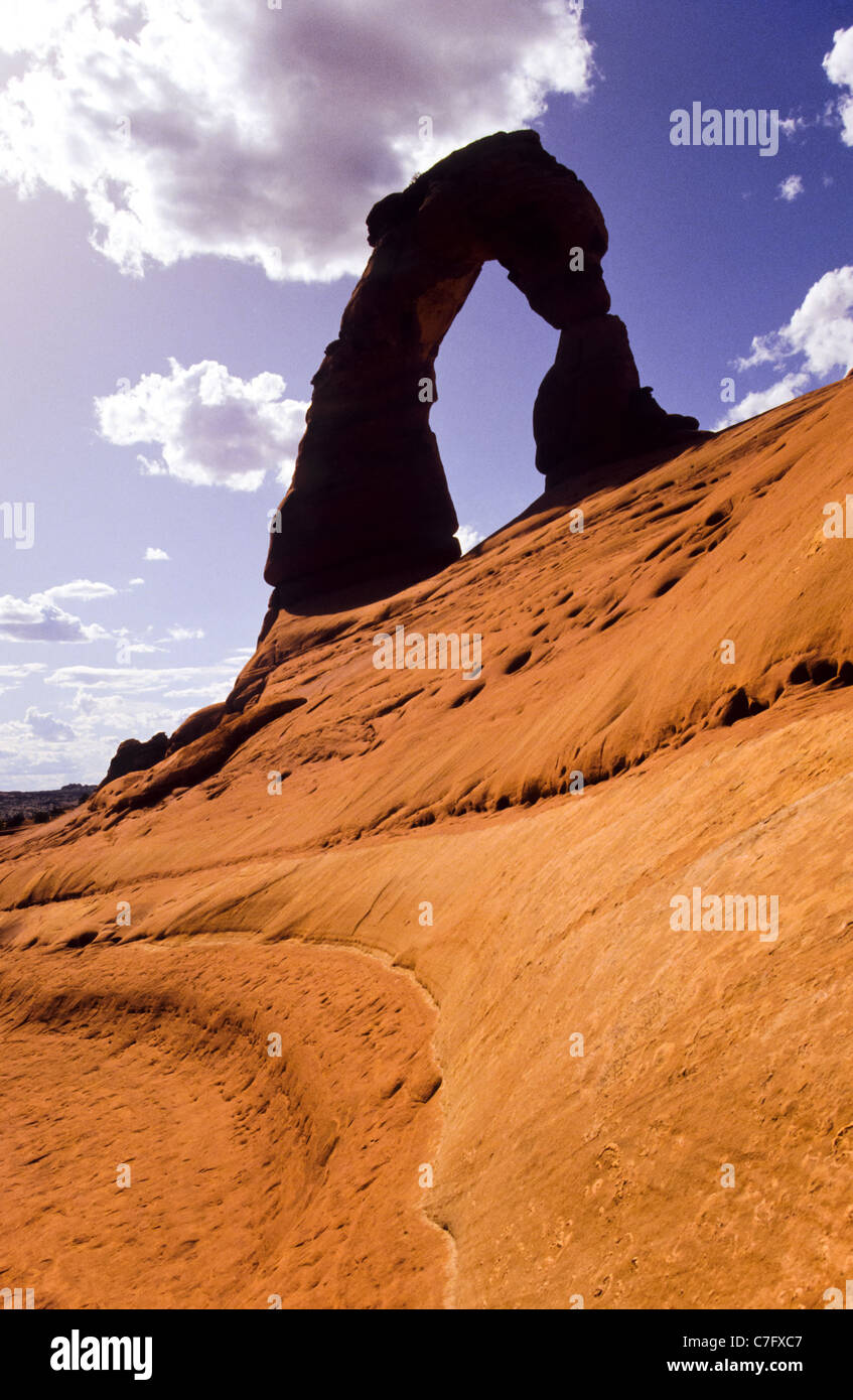 Extraordinarry shot of Delicate Arch in Arches National Park Utah. The ...