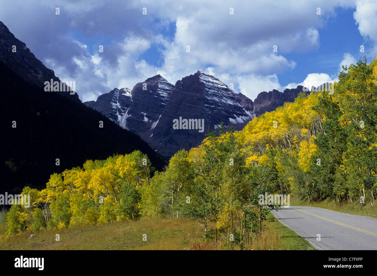 Maroon Peak in Rocky Mountains, Colorado, USA. Maroon Bells Stock Photo ...