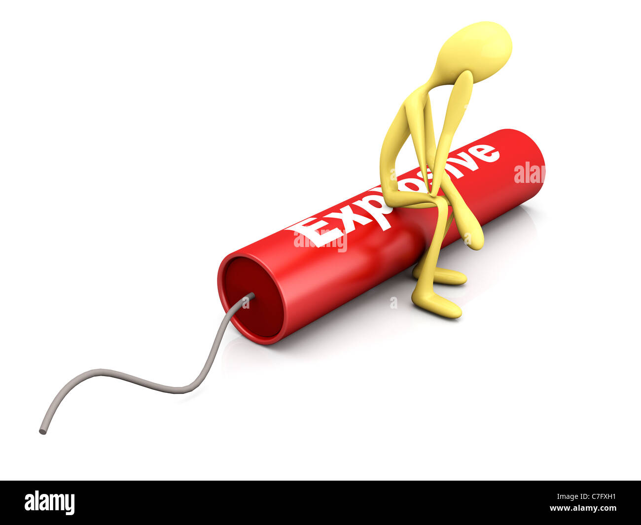 Sitting on Dynamite Stock Photo - Alamy