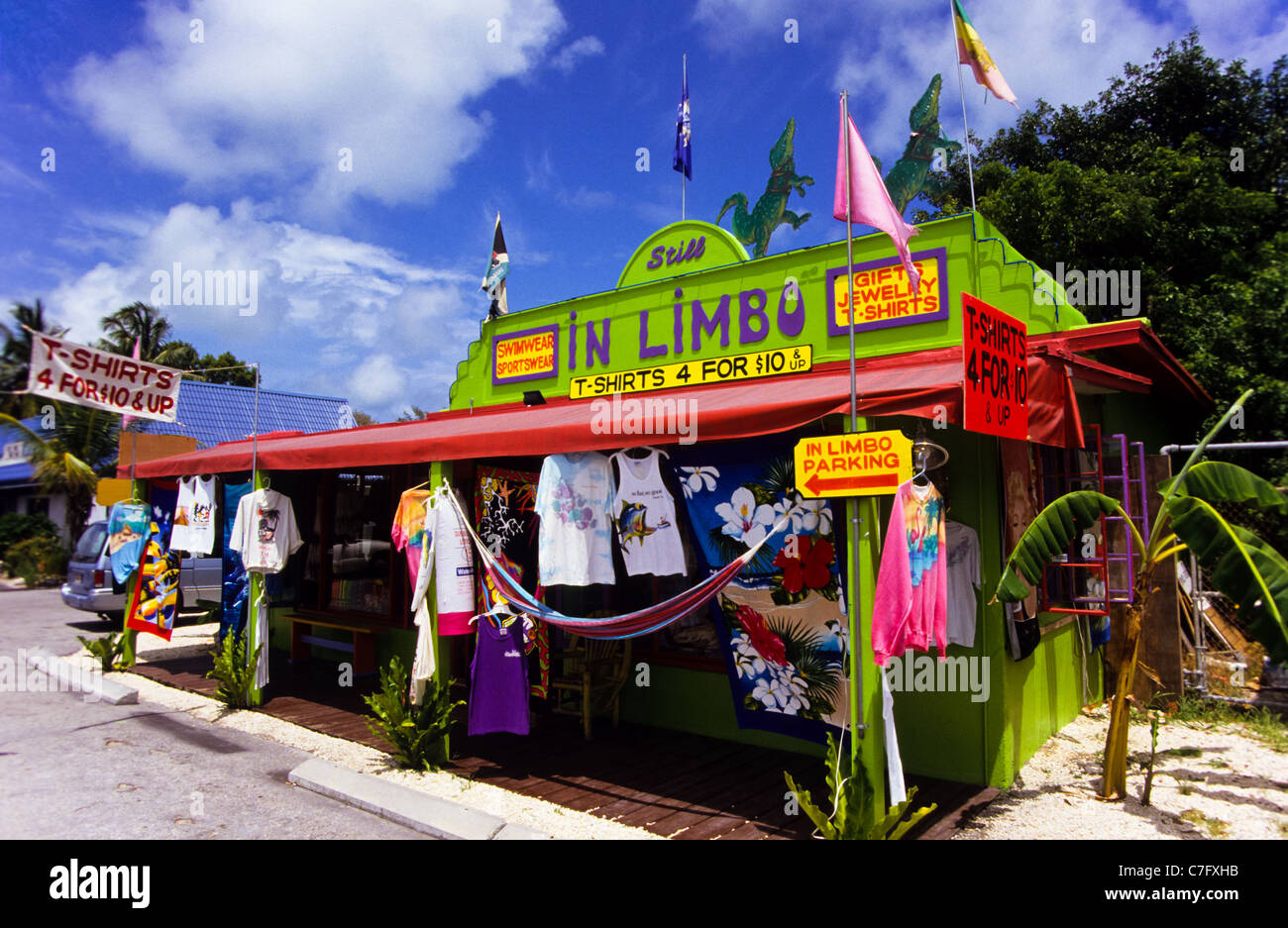 Colorfull shop at the popular tourist destination and beach playground ...