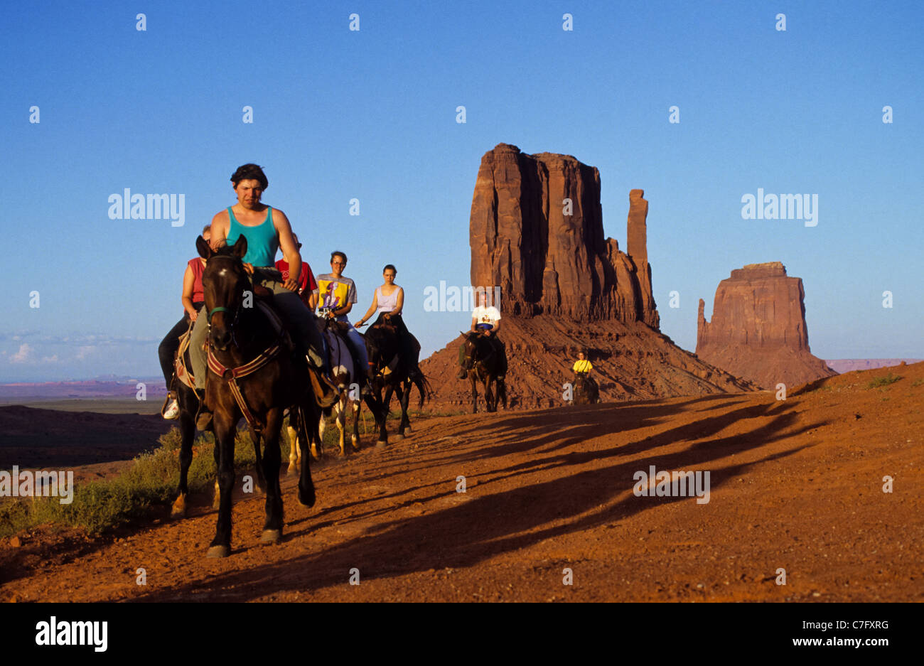 Monument Valley National Park and navaho Indian reservation, Utah, USA ...